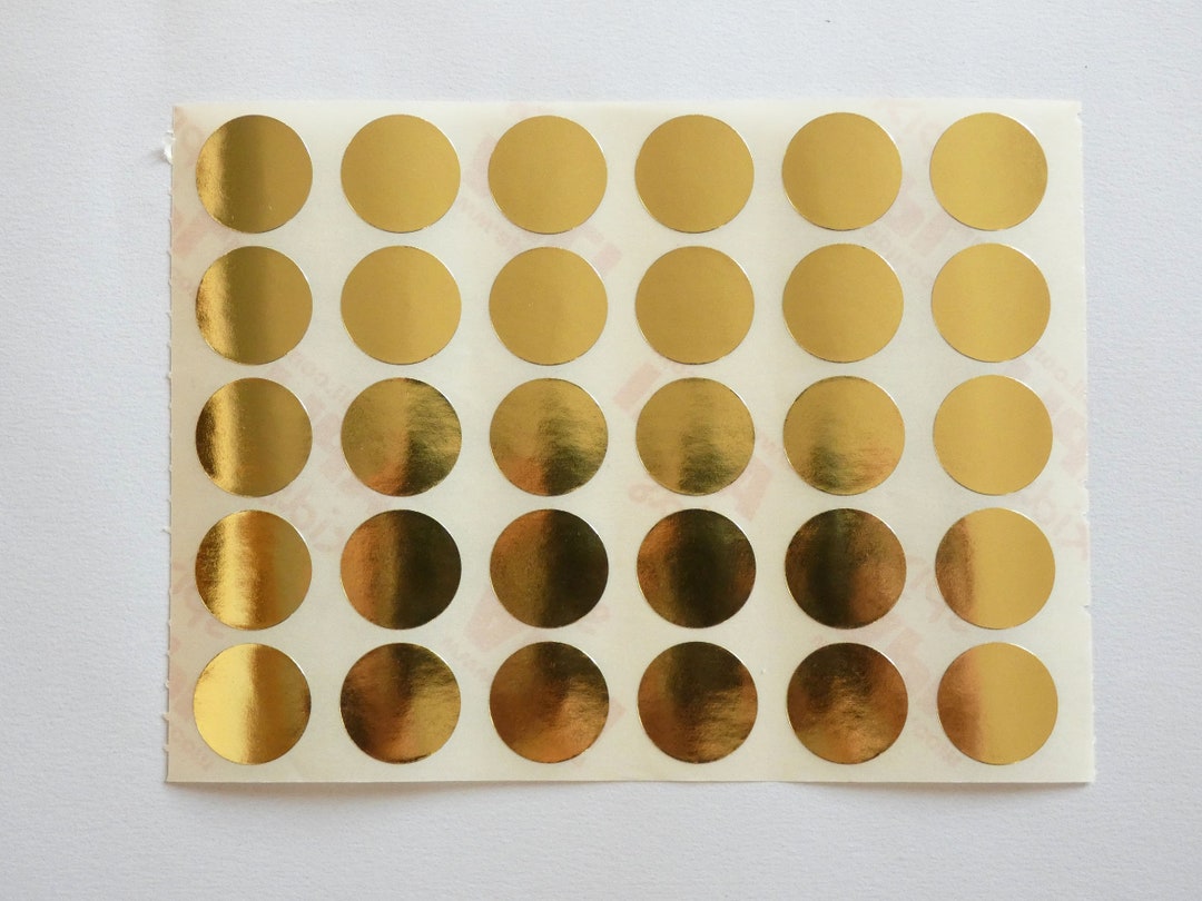 30 PAD 2 Cm ROUND GOLD Pads 2 Cm Self-adhesive Pad Gold Pad Round ...