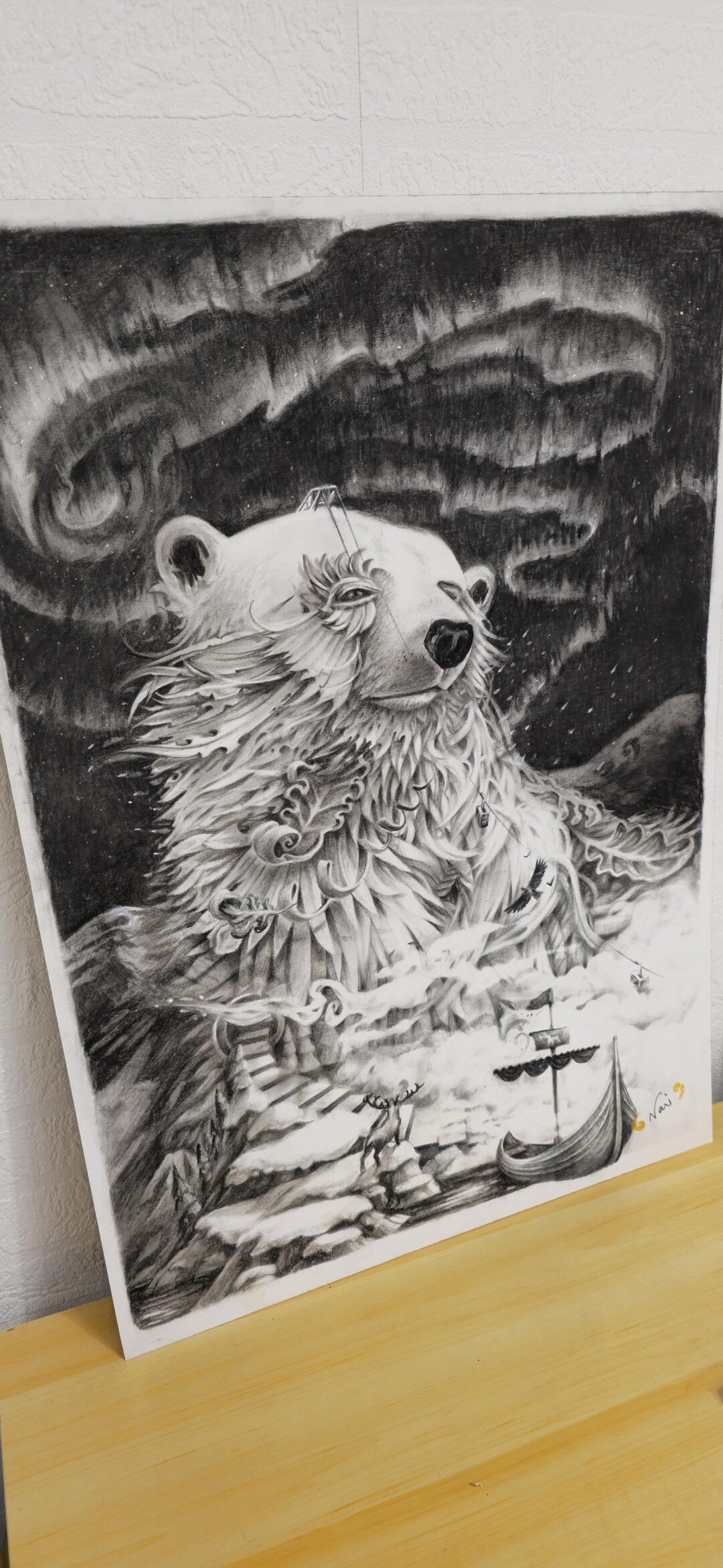 Arctic Samojed in Tromsø (original) by Noui - Etsy