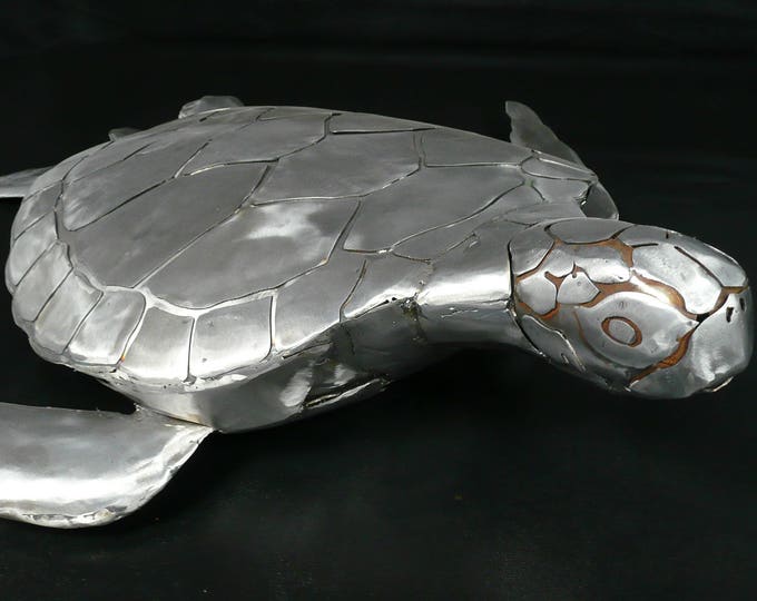 Handmade Welded Sea Turtle Sculpture - Etsy