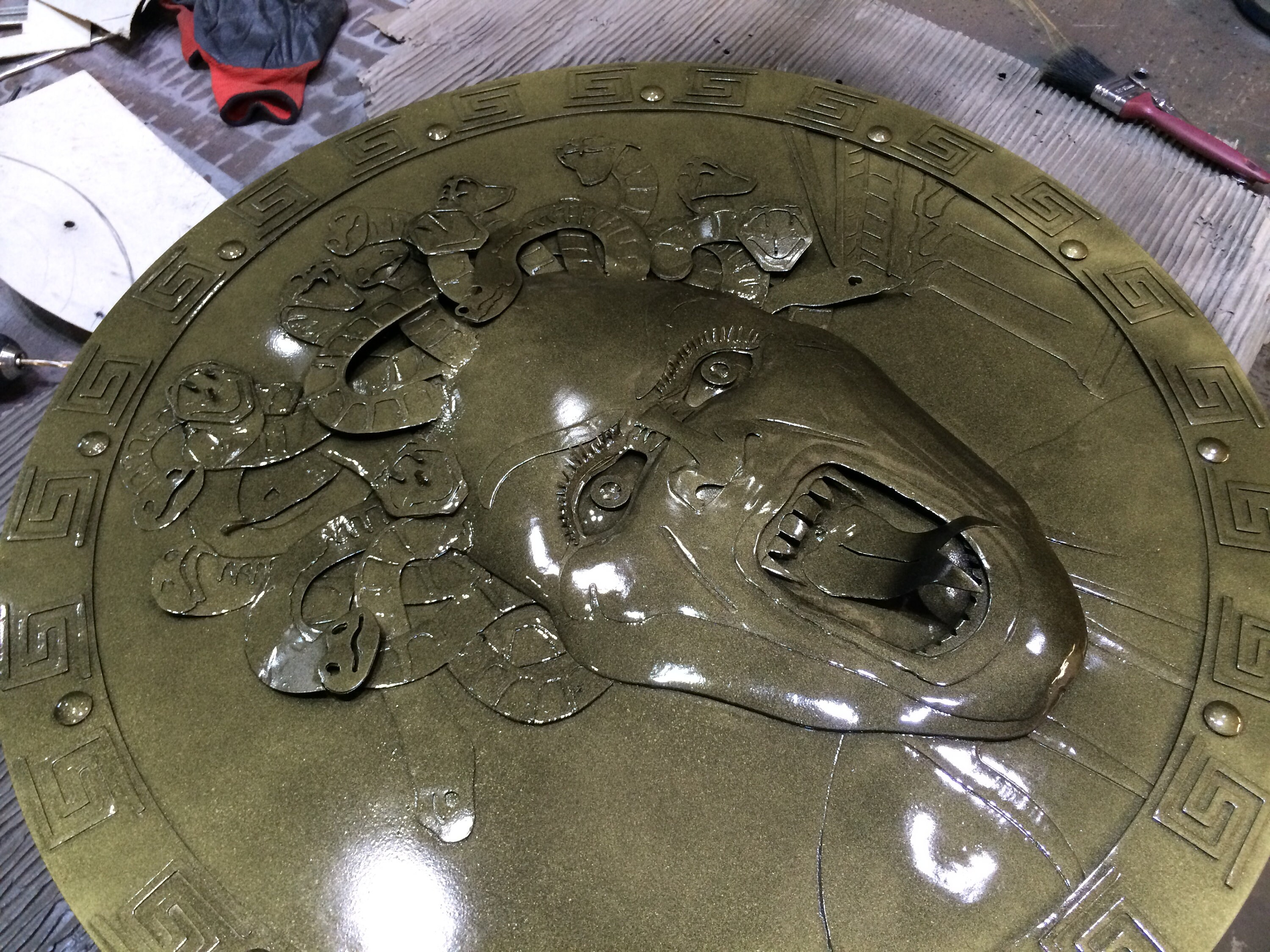Handmade Metal Medusa Wall Shield - Etsy