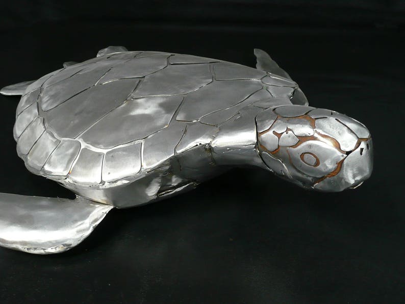 Handmade Welded Sea Turtle Sculpture - Etsy
