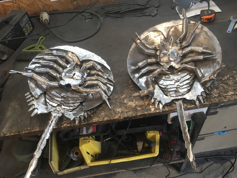 Horseshoe Crab Handmade Metal Sculpture - Etsy
