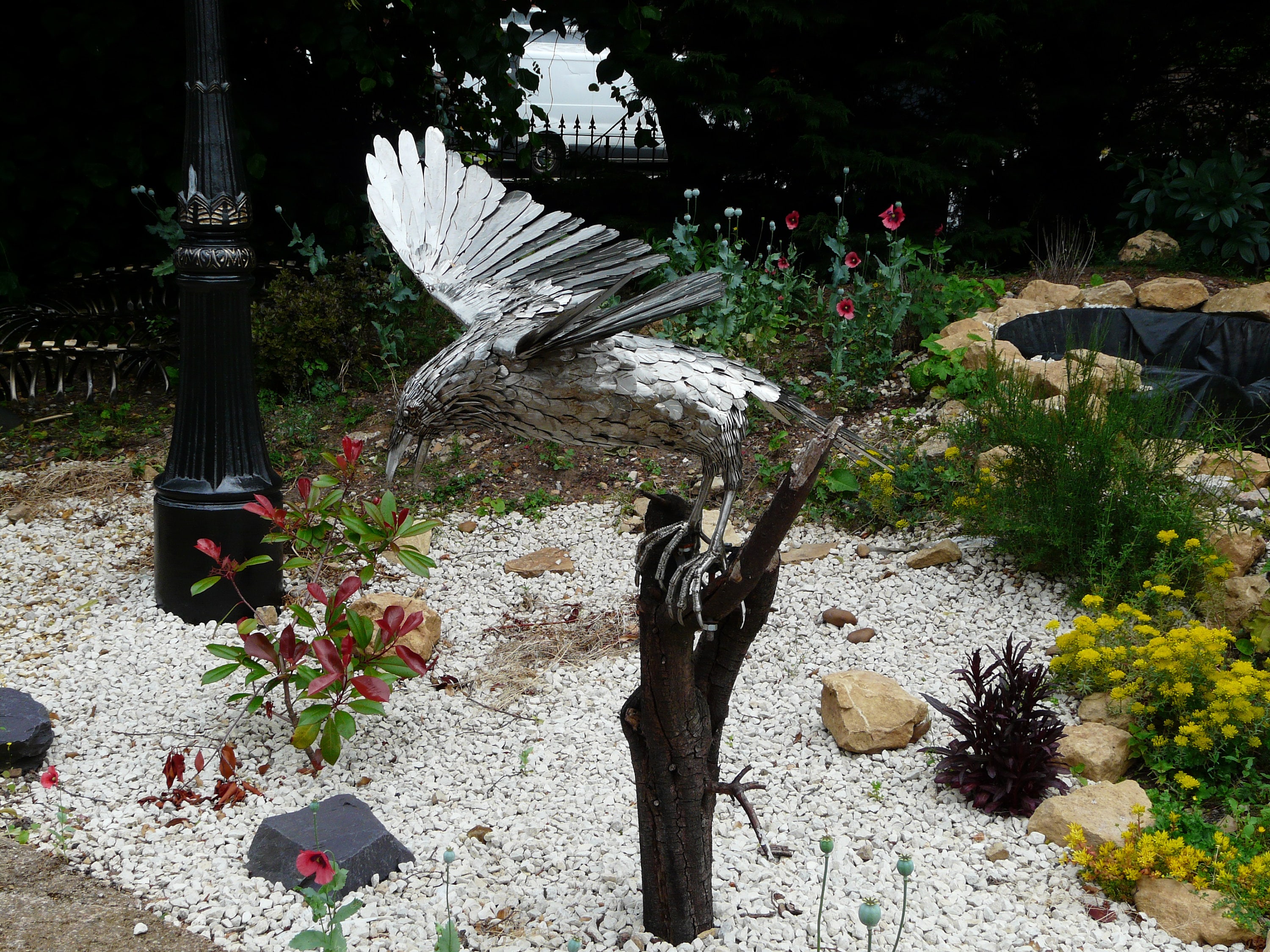 Stainless Steel Raven Sculpture - Etsy