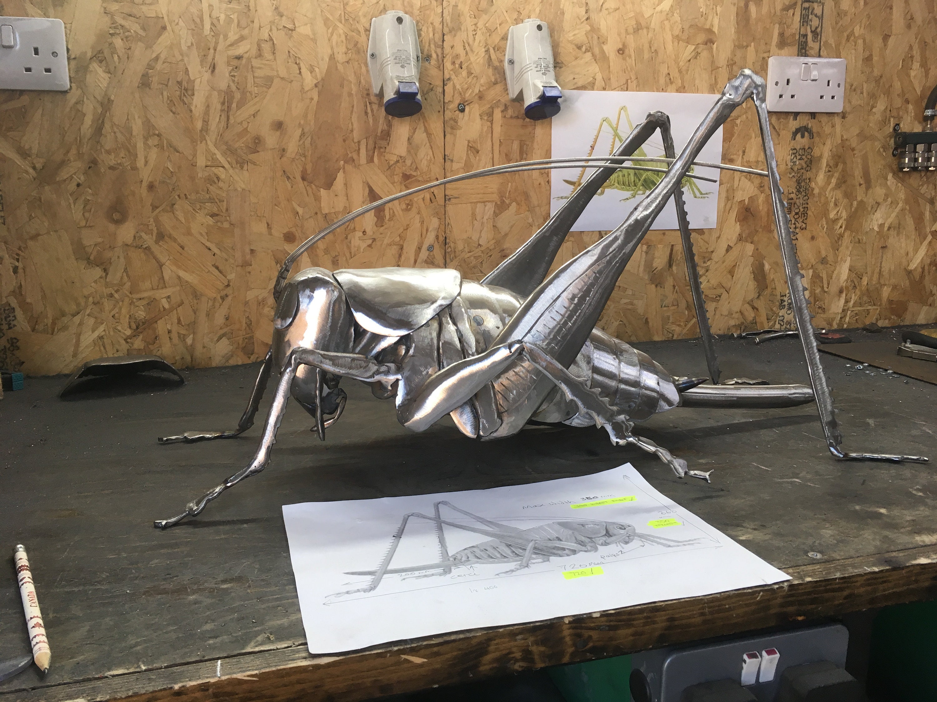 Handmade Welded Cricket Sculpture - Etsy
