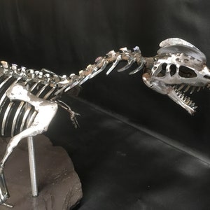 Handmade Welded Dilophosaurus Dinosaur Skeleton Sculpture - Etsy