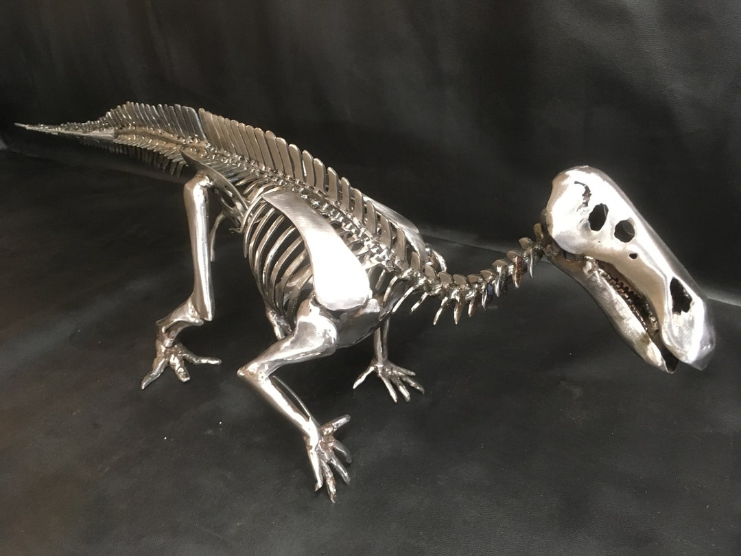 Handmade Welded Iguanodon Skeleton Sculpture - Etsy
