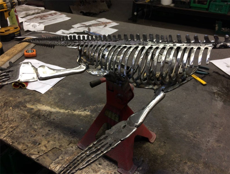 Handmade Welded Plesiosaurus Skeleton (lock Ness Monster) - Etsy