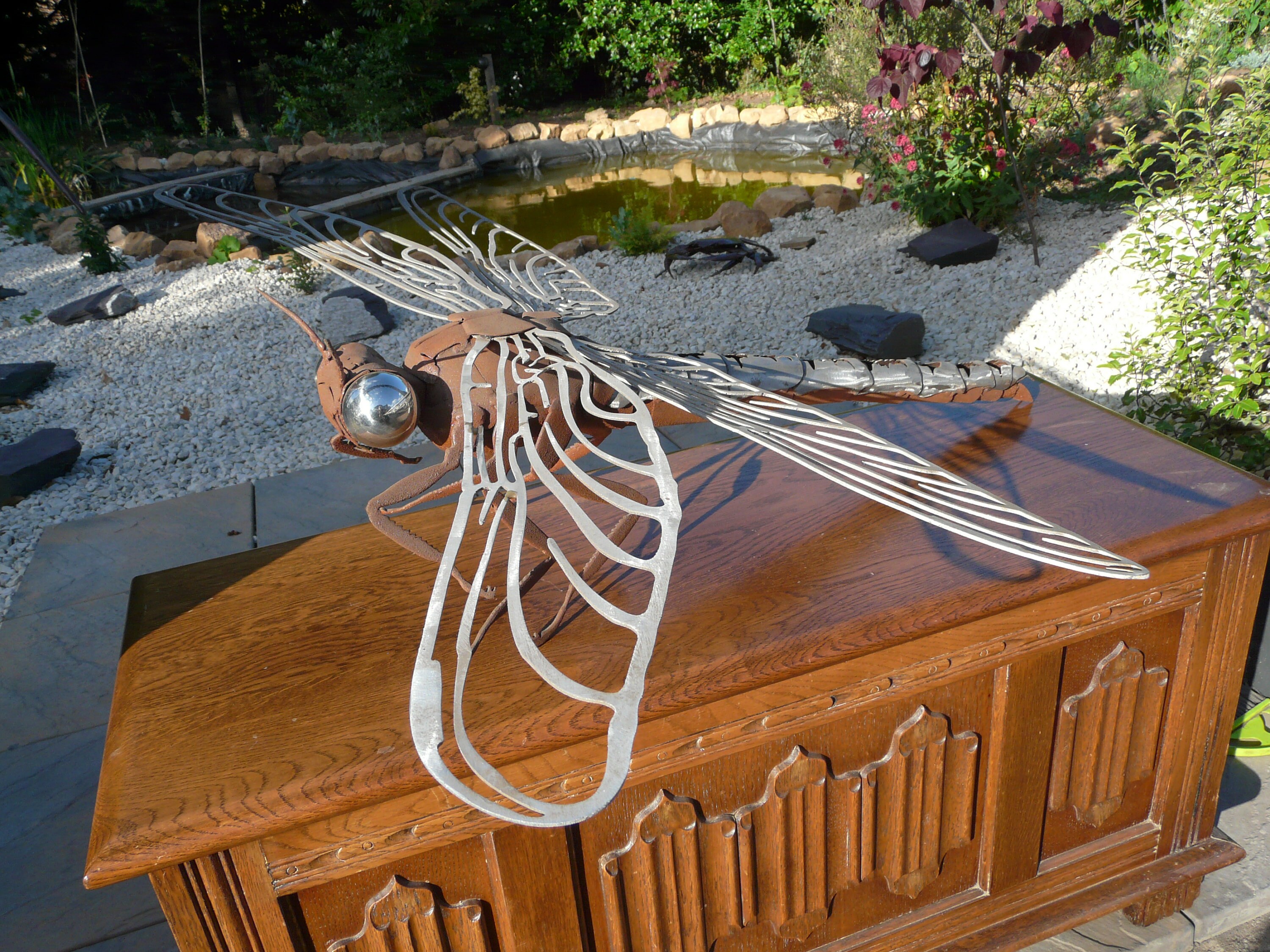 Handmade Welded Dragonfly Sculpture - Etsy