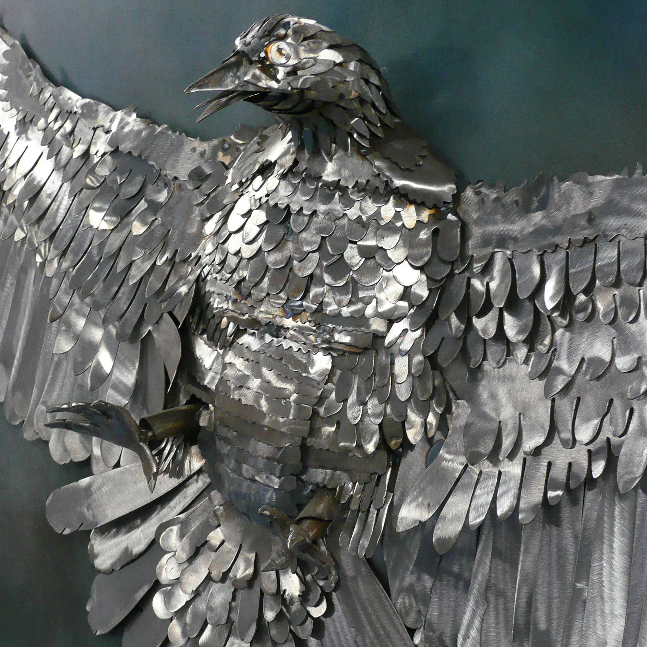 Metal Bird of Prey Wall Sculpture - Etsy UK