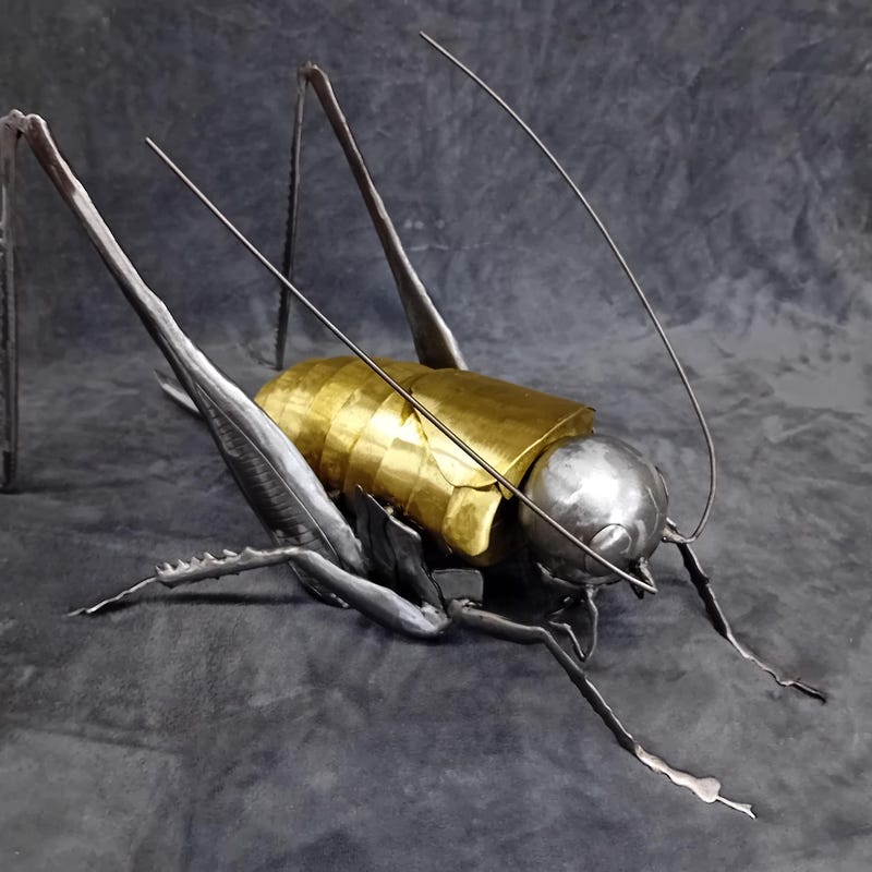 Metal Cricket Sculpture - Etsy