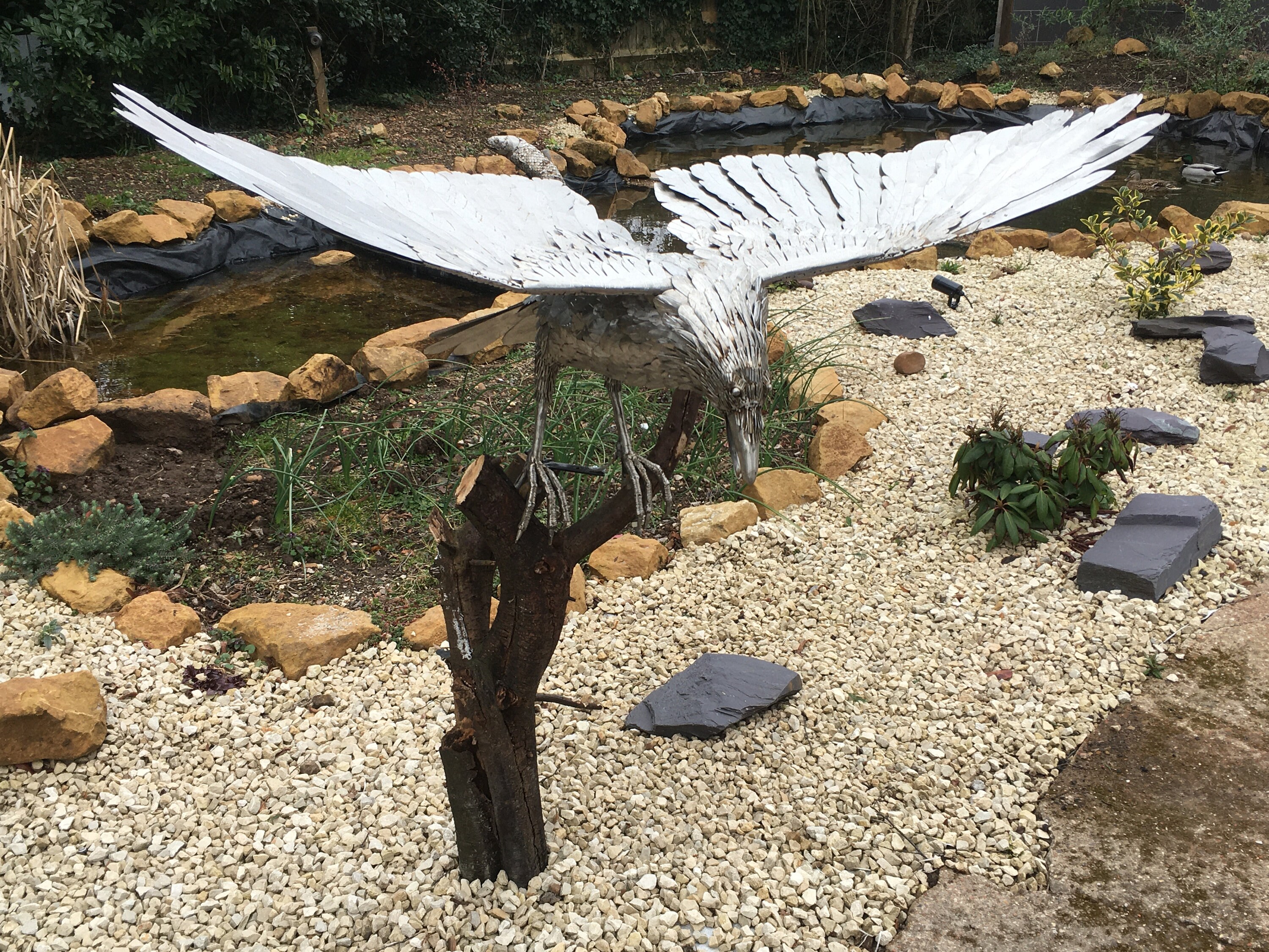 Stainless Steel Raven Sculpture - Etsy