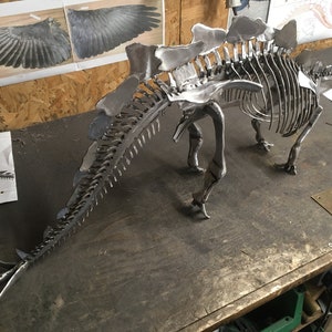 Handmade Welded Stegosaurus Skeleton Sculpture - Etsy