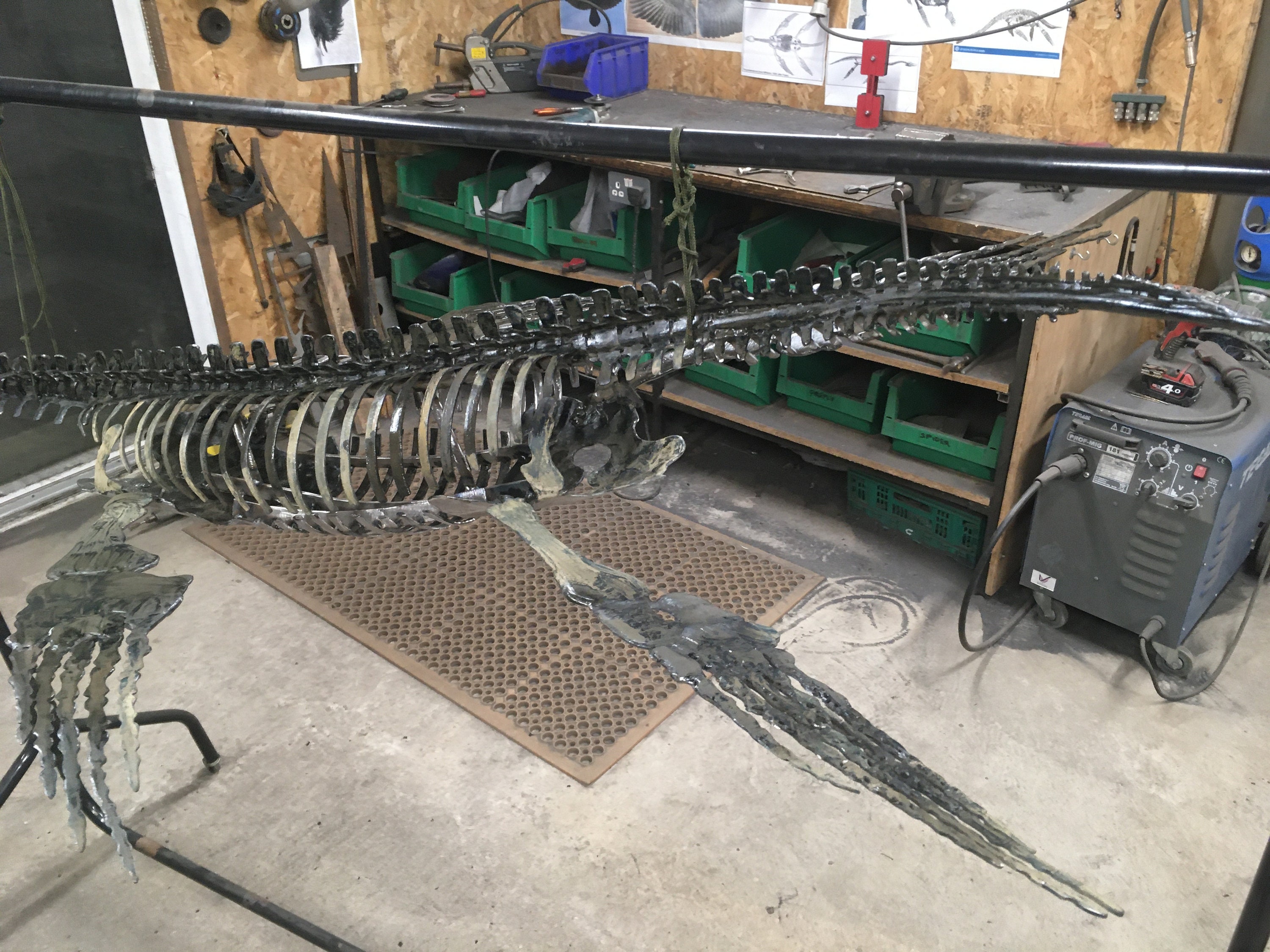 Plesiosaurus Skeleton 2m Steel Sculpture - Etsy