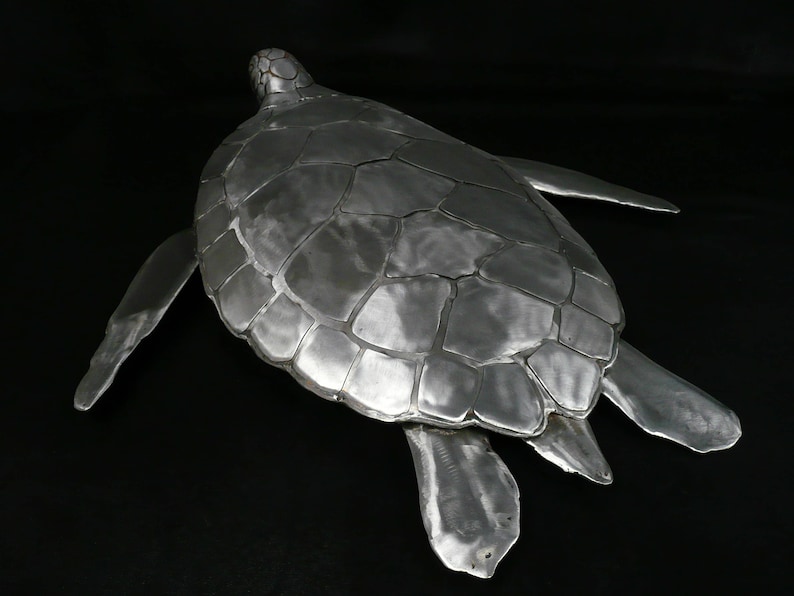 Handmade Welded Sea Turtle Sculpture - Etsy