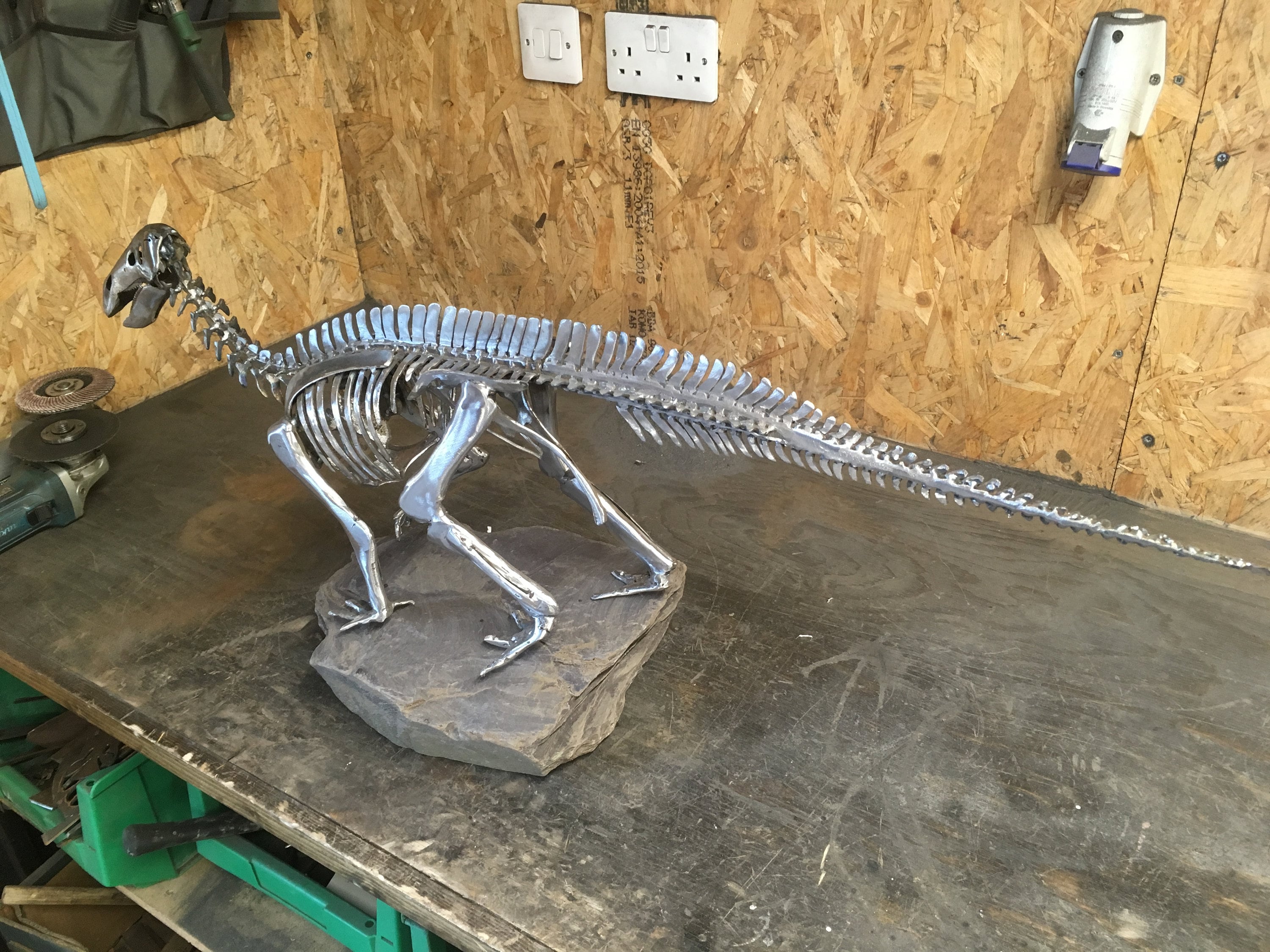 Handmade Welded Iguanodon Skeleton Sculpture - Etsy