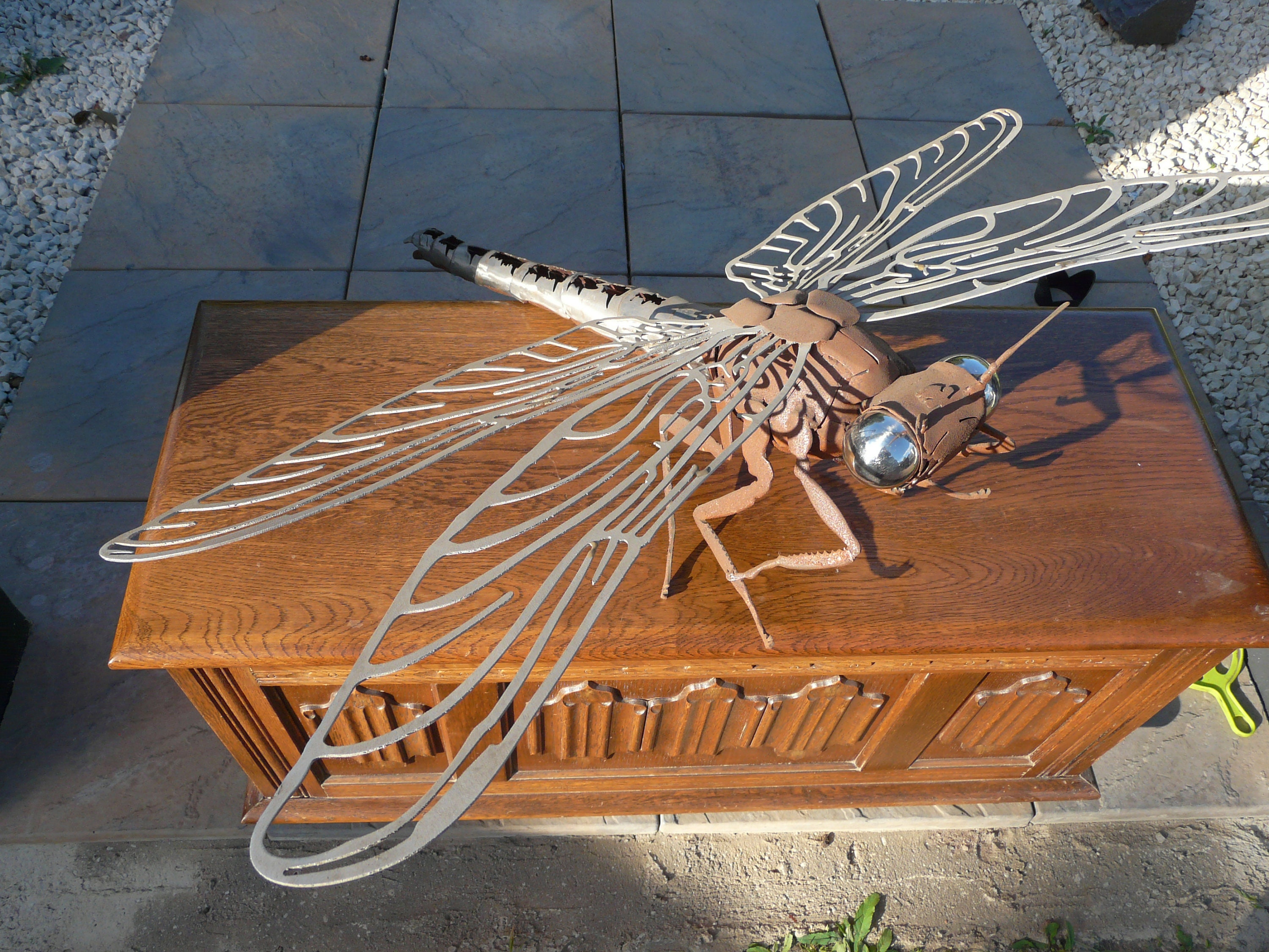 Handmade Welded Dragonfly Sculpture - Etsy