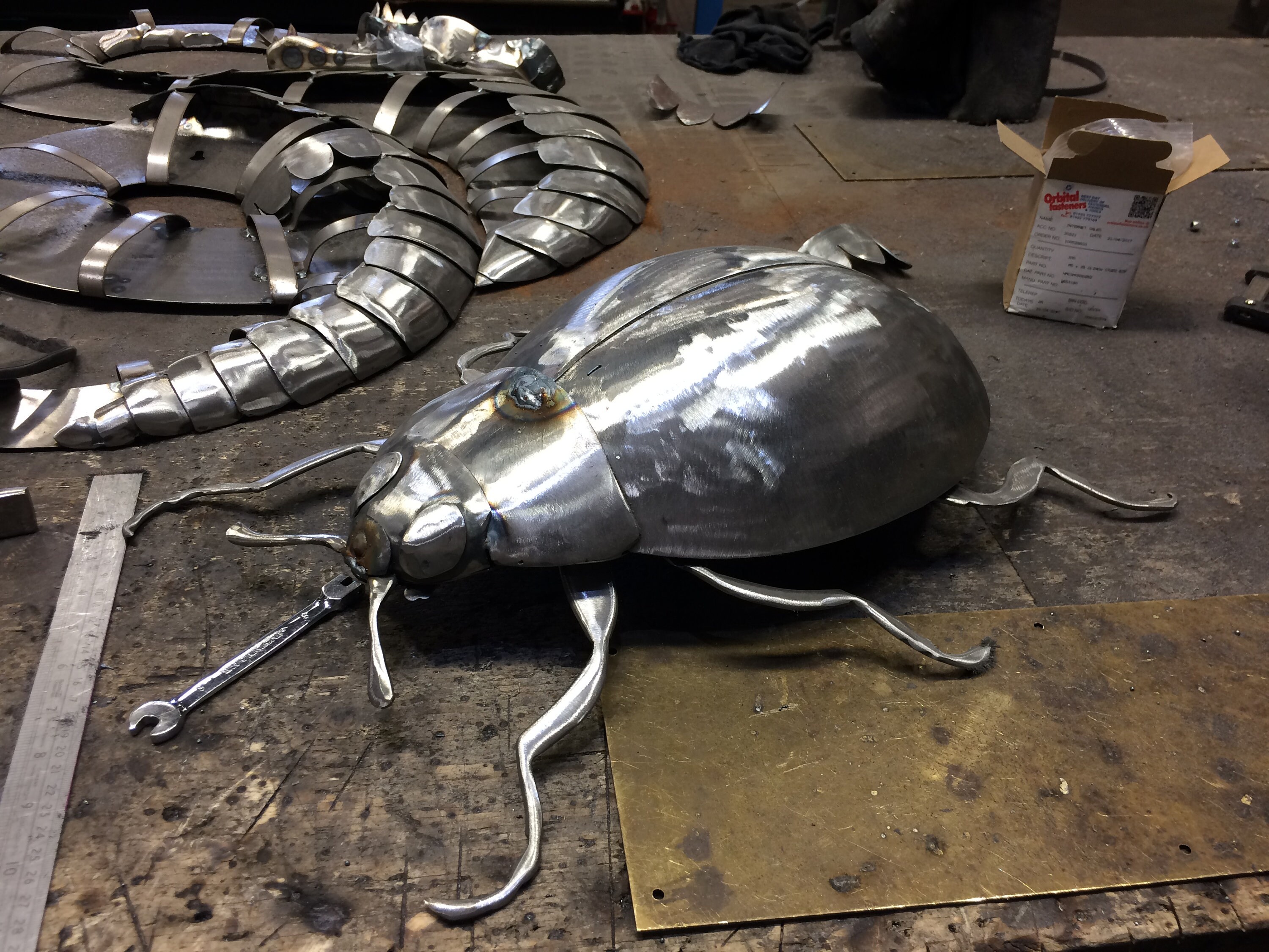 Welded Steel Ladybug Sculpture - Etsy