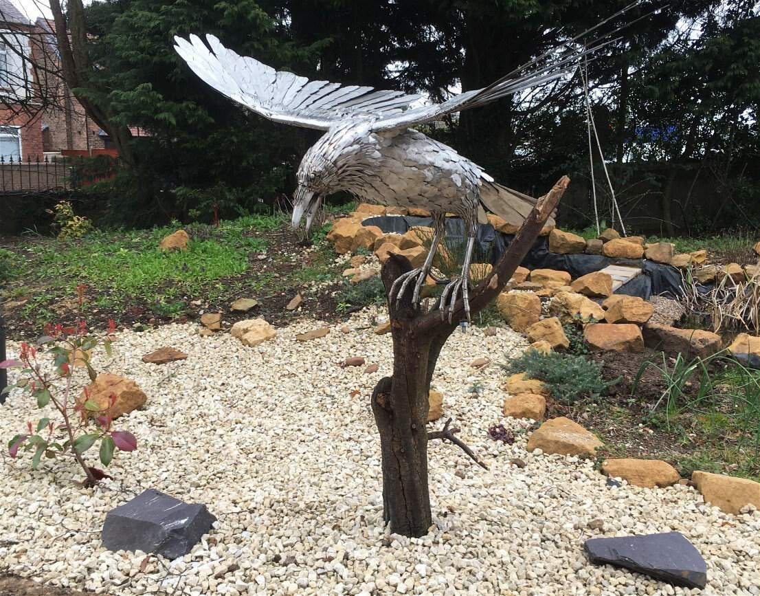Stainless Steel Raven Sculpture - Etsy