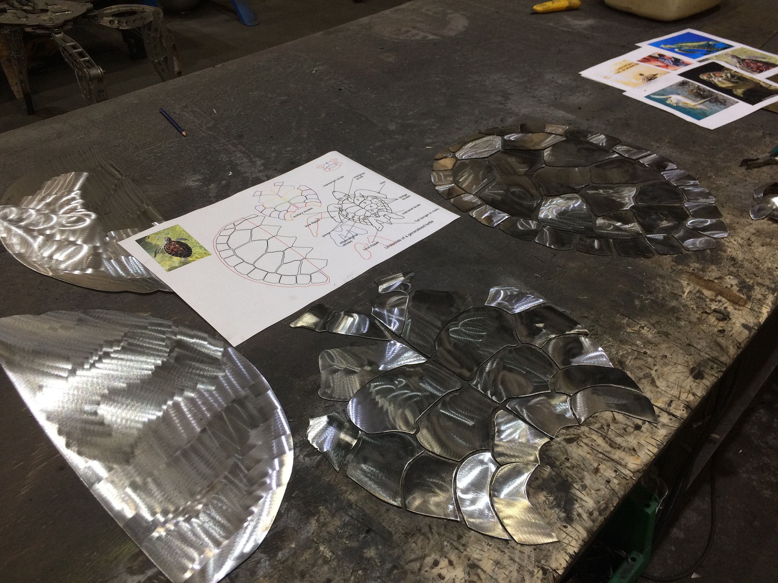 Handmade Welded Sea Turtle Sculpture - Etsy