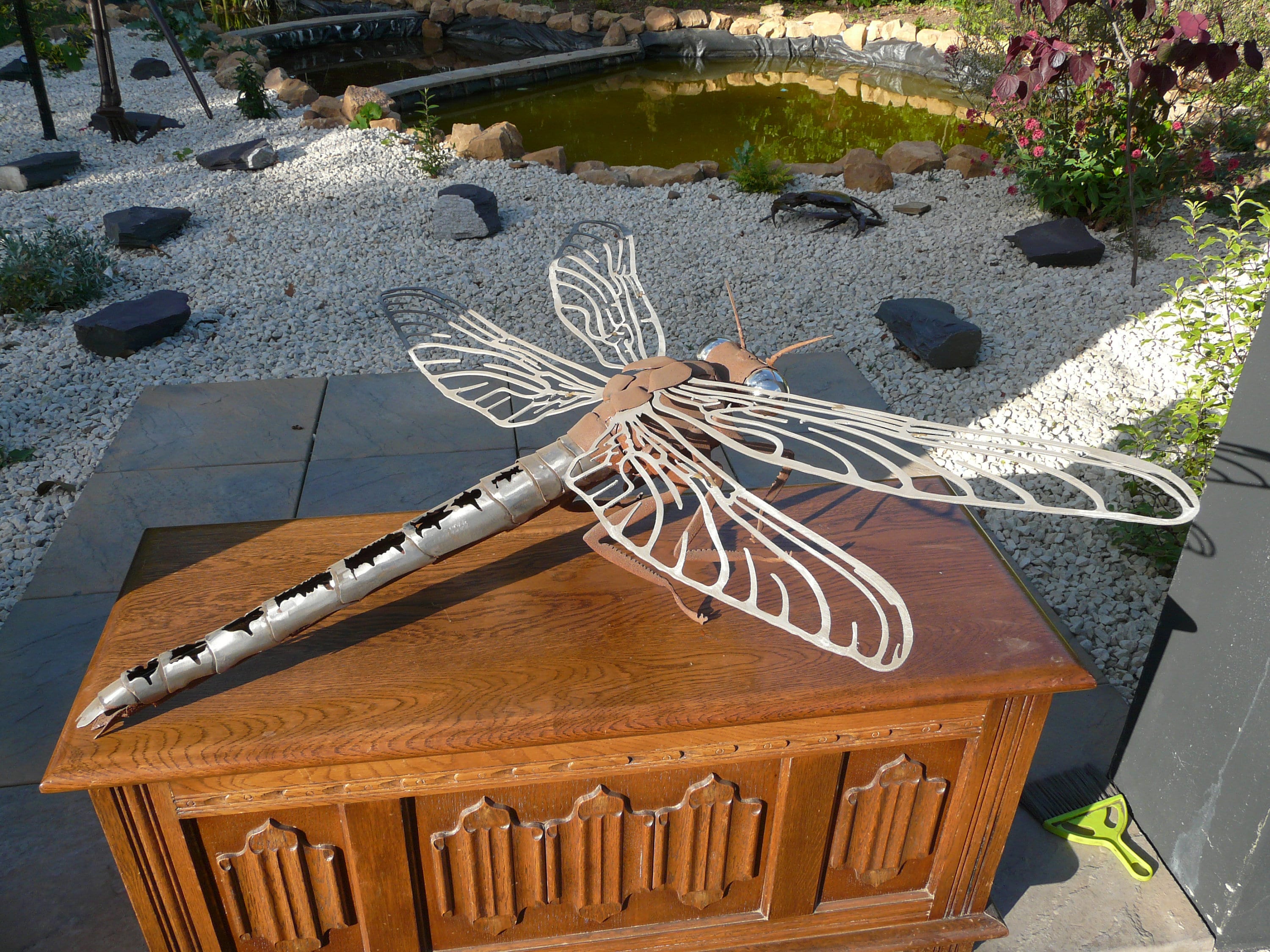 Handmade Welded Dragonfly Sculpture - Etsy