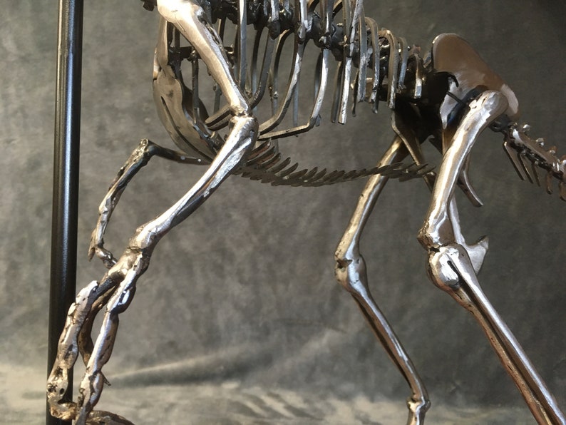 Handmade Welded Velociraptor Skeleton Sculpture - Etsy