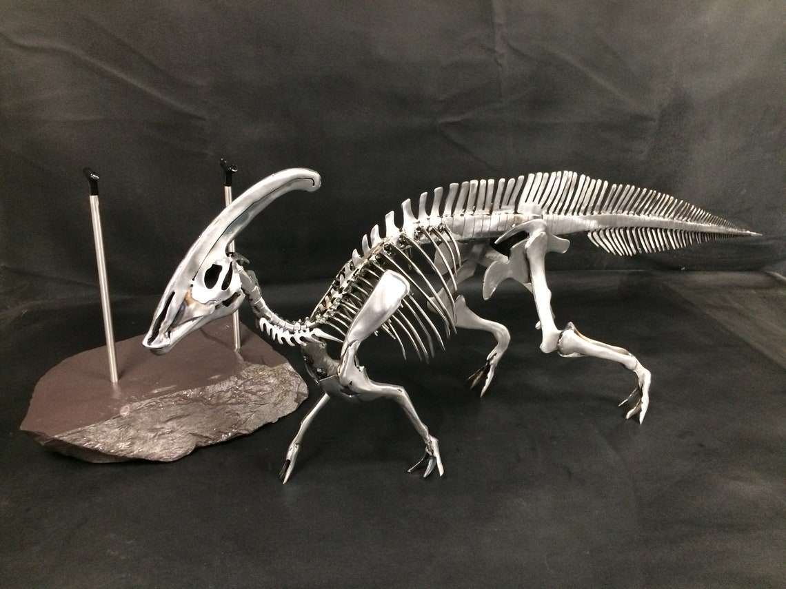 Handmade Welded Parasaurolophus Skeleton Sculpture 2nd Edition - Etsy