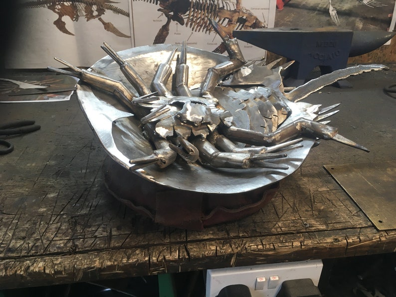 Horseshoe Crab Handmade Metal Sculpture - Etsy