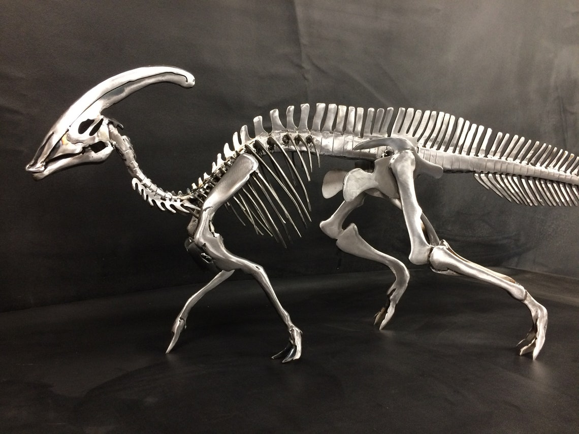 Handmade Welded Parasaurolophus Skeleton Sculpture 2nd Edition - Etsy