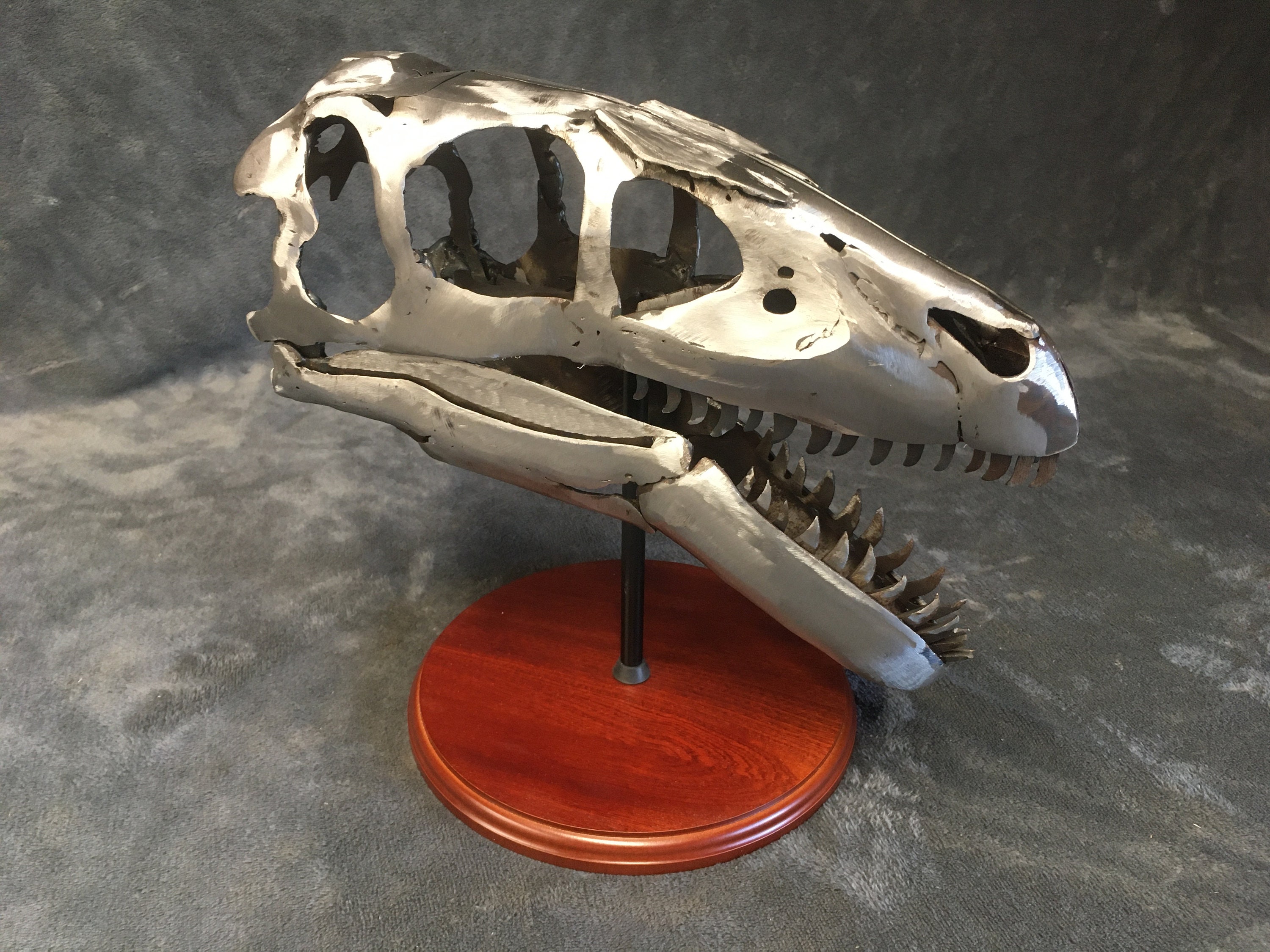 Handmade Welded Utahraptor Skull - Etsy