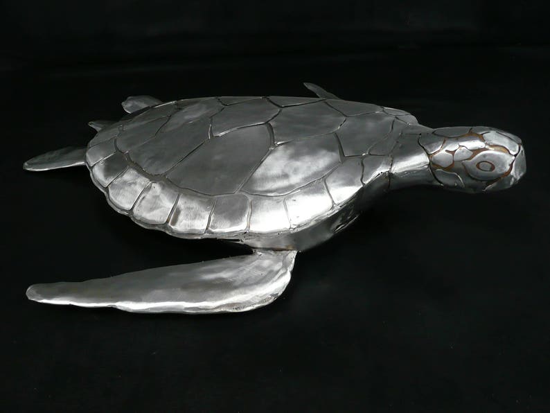 Handmade Welded Sea Turtle Sculpture - Etsy