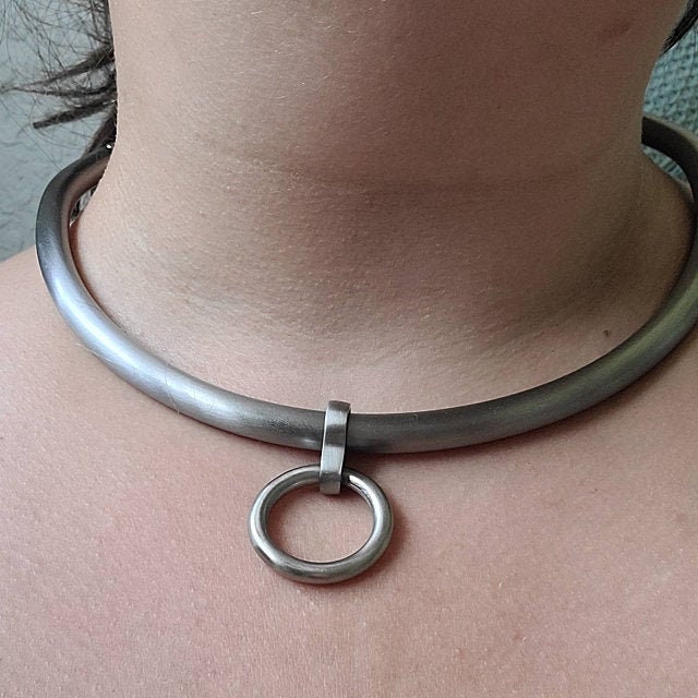 Locking Collar 1420 Satin Stainless Curved Etsy