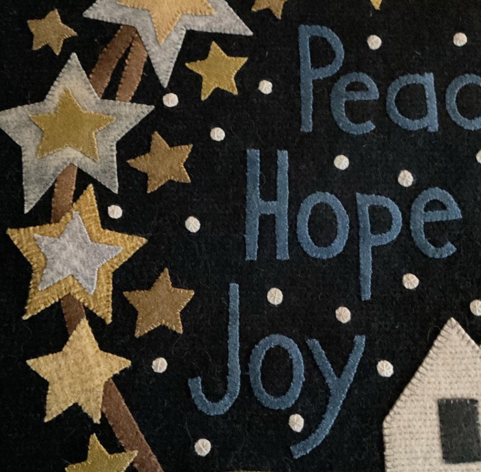 Digital Download! Peace, Hope & Joy Wool Applique - Etsy