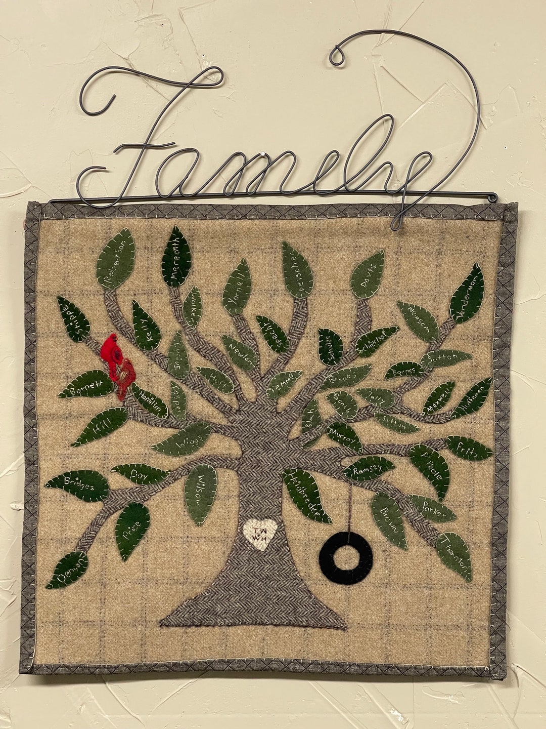 Family Tree Wall Hanging Wool Applique Kit - Etsy