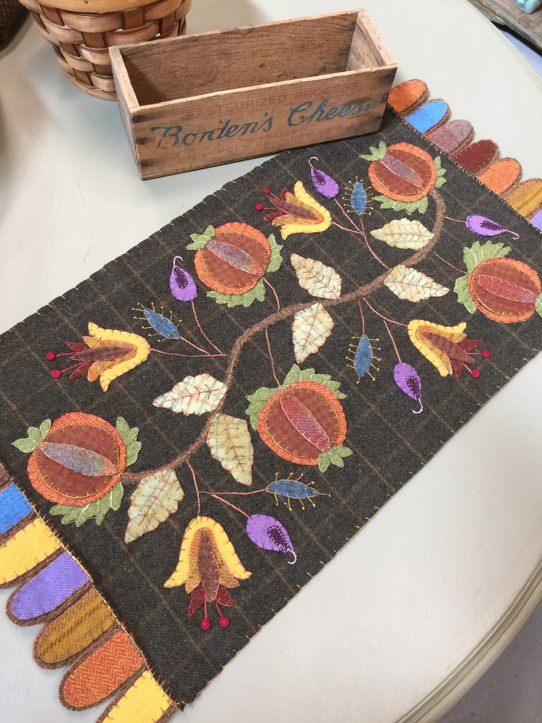 Autumn Colors Table Runner Wool Applique Kit - Etsy