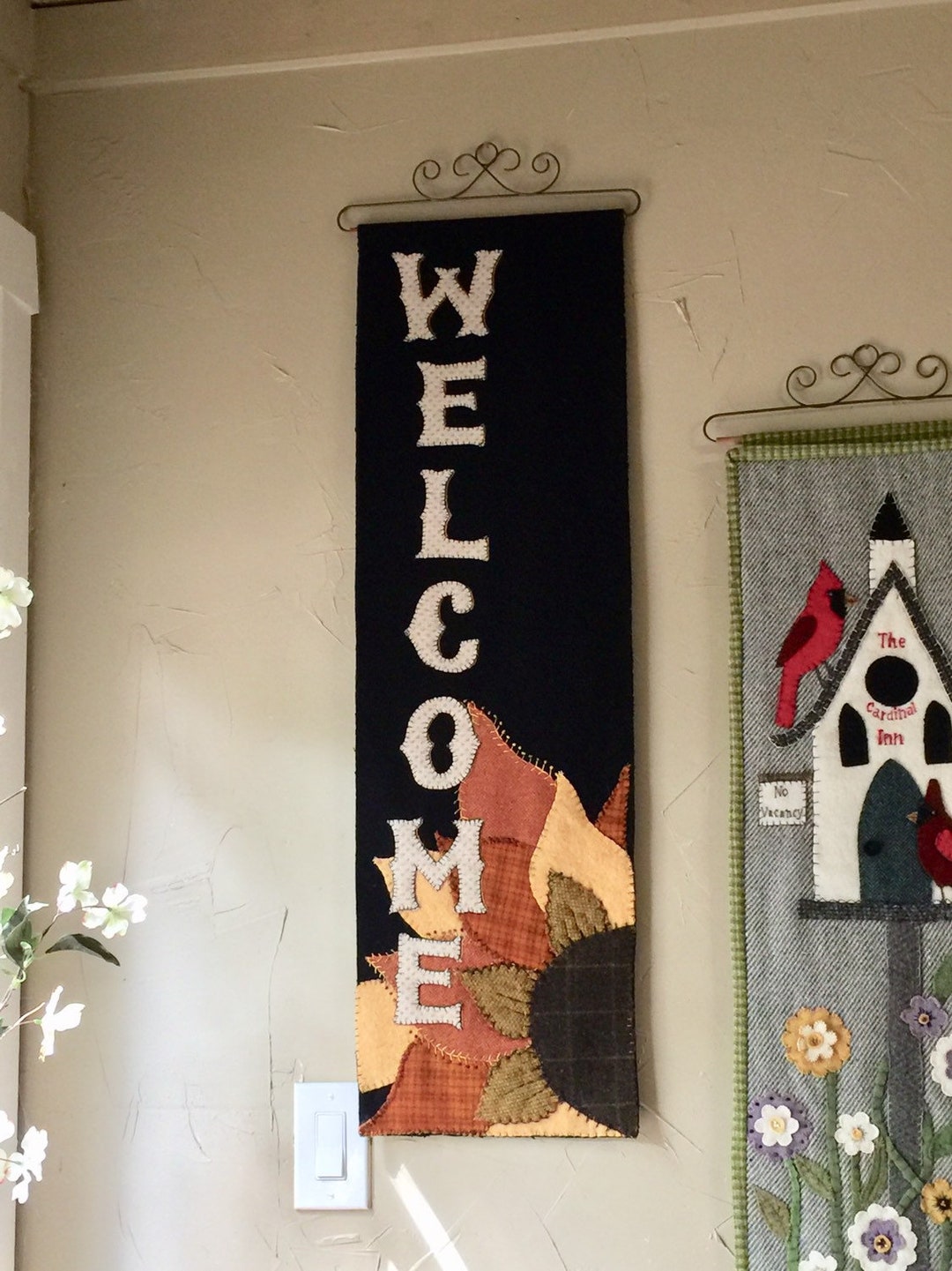 Sunflower Welcome Banner in Wool Applique Kit - Etsy