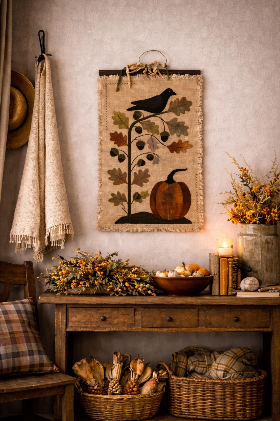 Pattern Only! Autumn Oak Wool Applique - Etsy