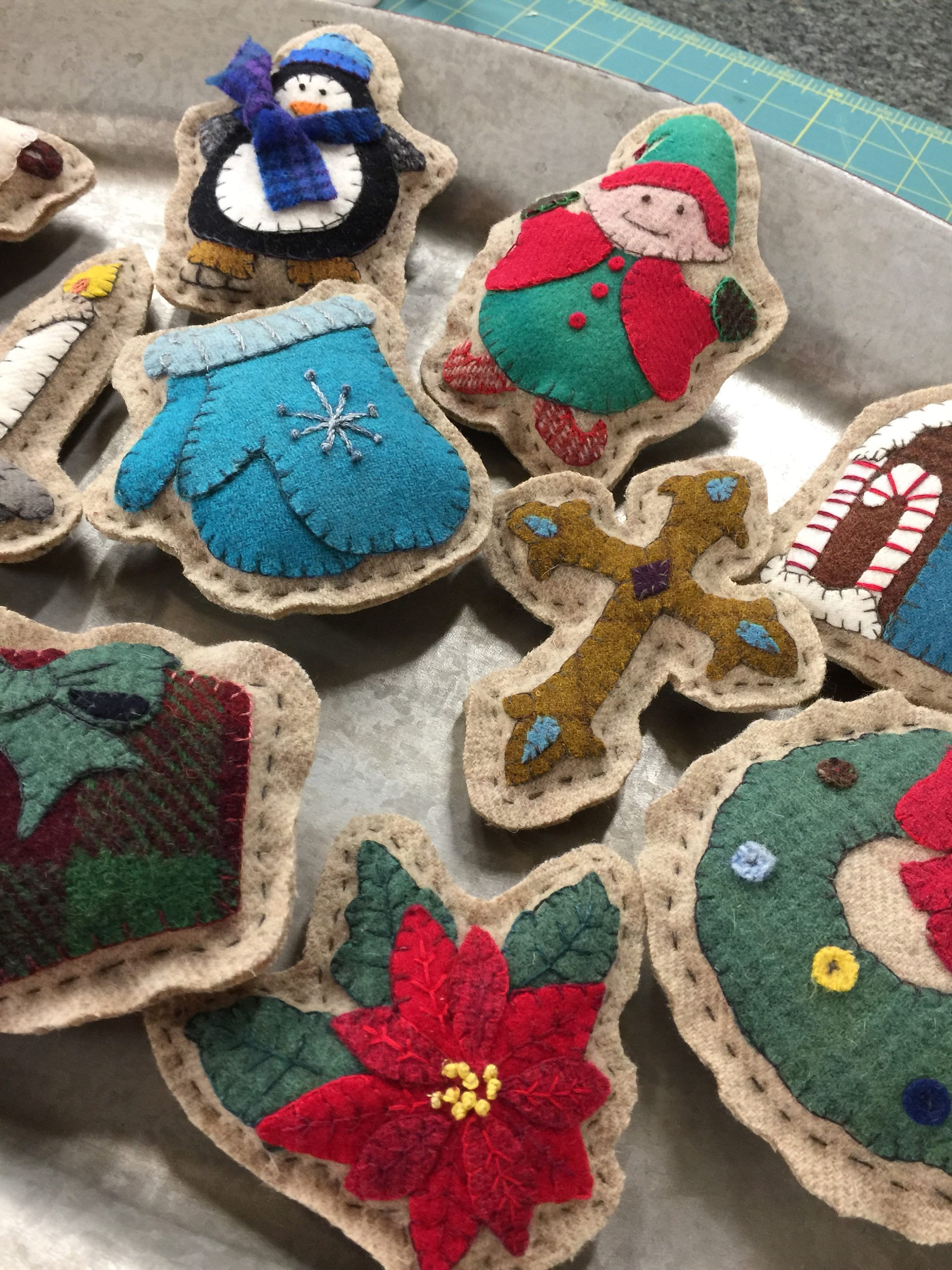 Digital Download Wooly Christmas Ornaments 2 Wool Applique | Etsy