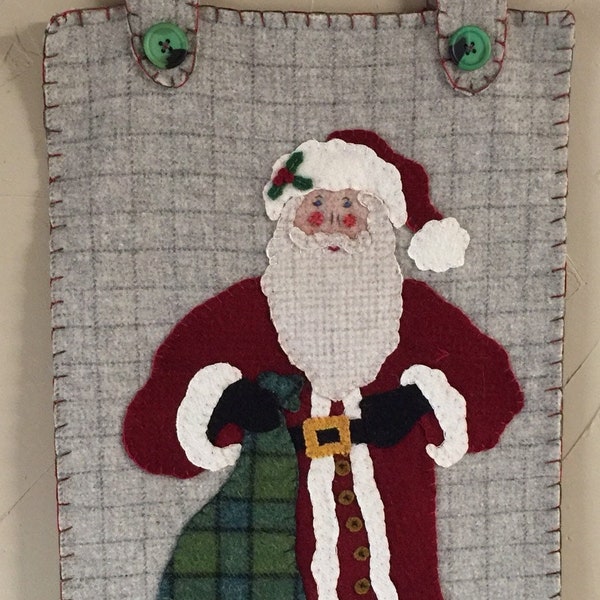 Santa Wool Applique - Etsy