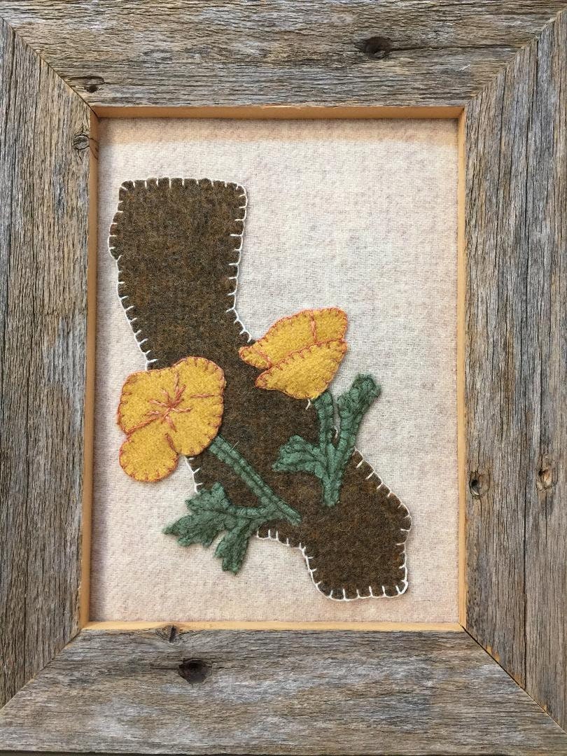 Digital Download California State wool block pattern Sewing ...