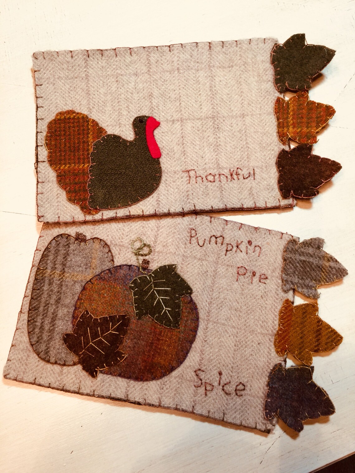 Digital Download. Fall Mug Rugs Wool Applique Kit | Etsy