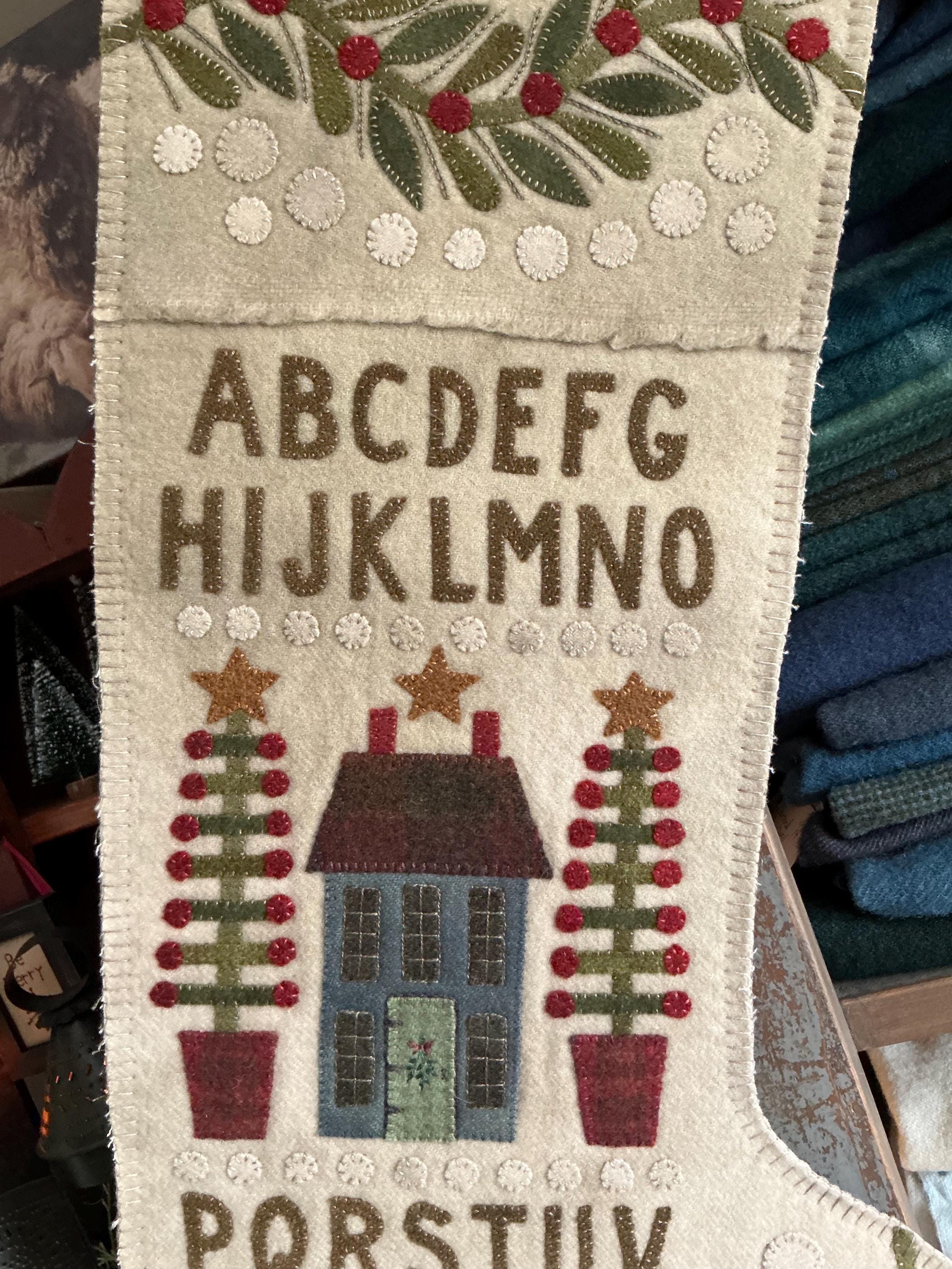 Colonial Sampler Stocking Wool Appliqué Kit Includes Pattern - Etsy