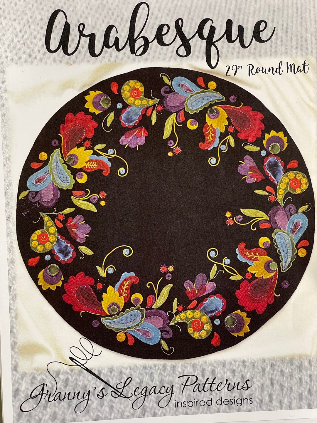 Arabesque Table Mat Wool Appliqué Kit - Etsy