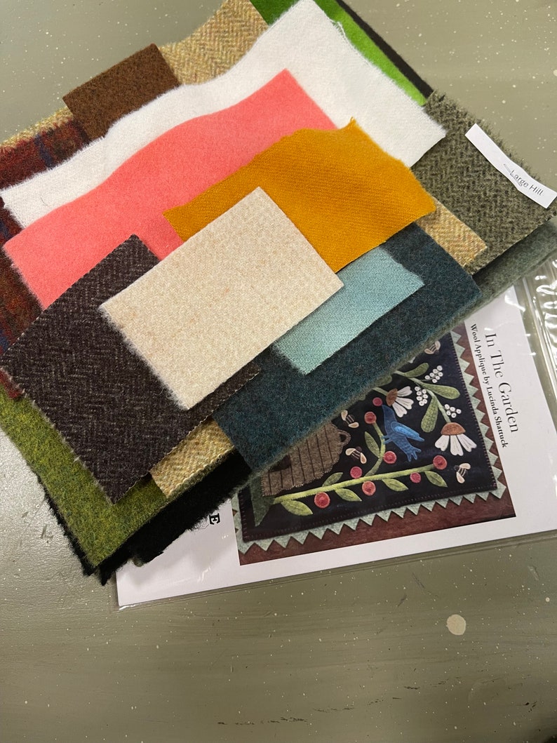In the Garden Wool Appliqué Kit Includes Pattern - Etsy