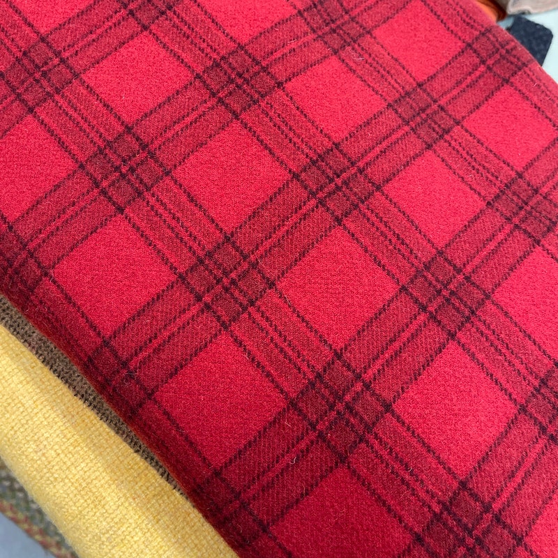 Plaid Wool Fabric - Etsy