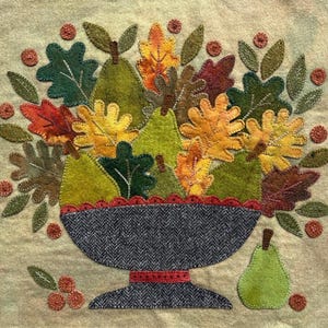 Bowl Full of Autumn Wool Appliqué Kit Includes Pattern - Etsy
