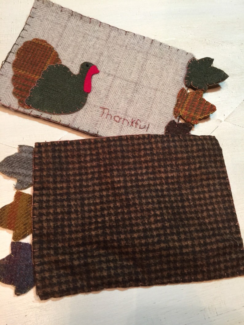Digital Download. Fall Mug Rugs Wool Applique Kit | Etsy