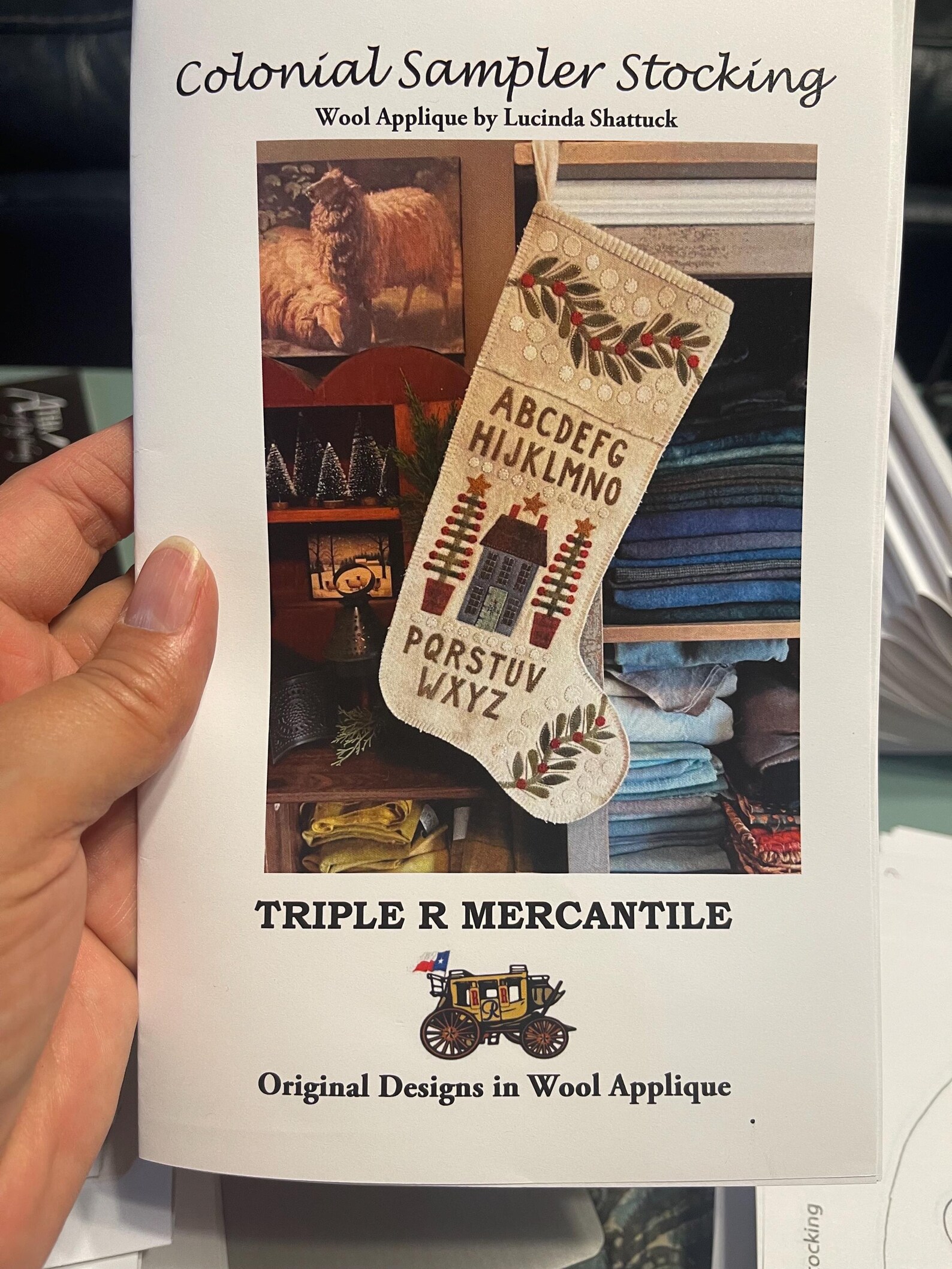 Colonial Sampler Stocking Wool Appliqué Kit Includes Pattern - Etsy