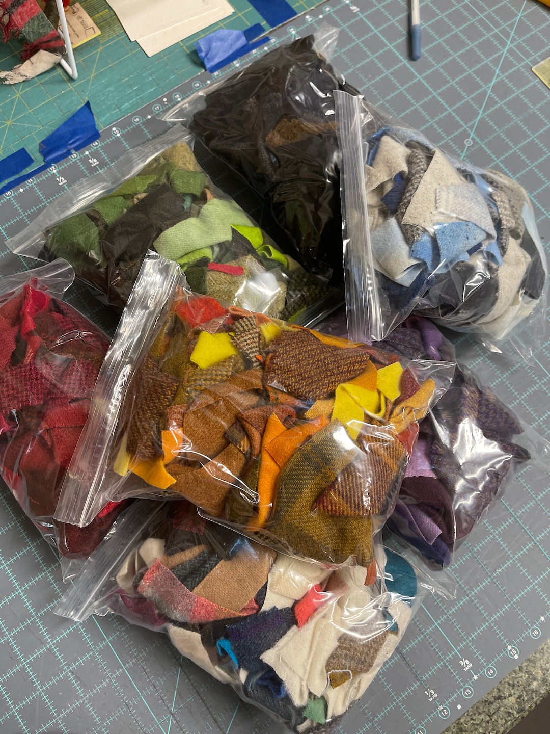 Felted Wool Scrap Bags 5-6oz - Etsy