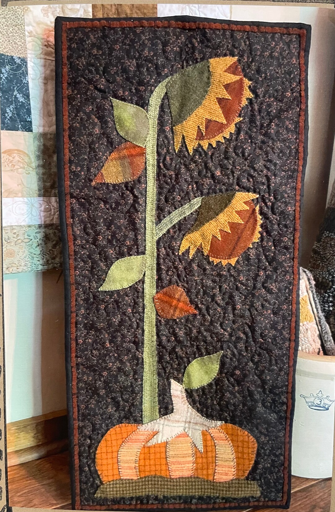 Welcome Fall Door Banner by Susan Gonzales Wool Appliqué Kit - Etsy