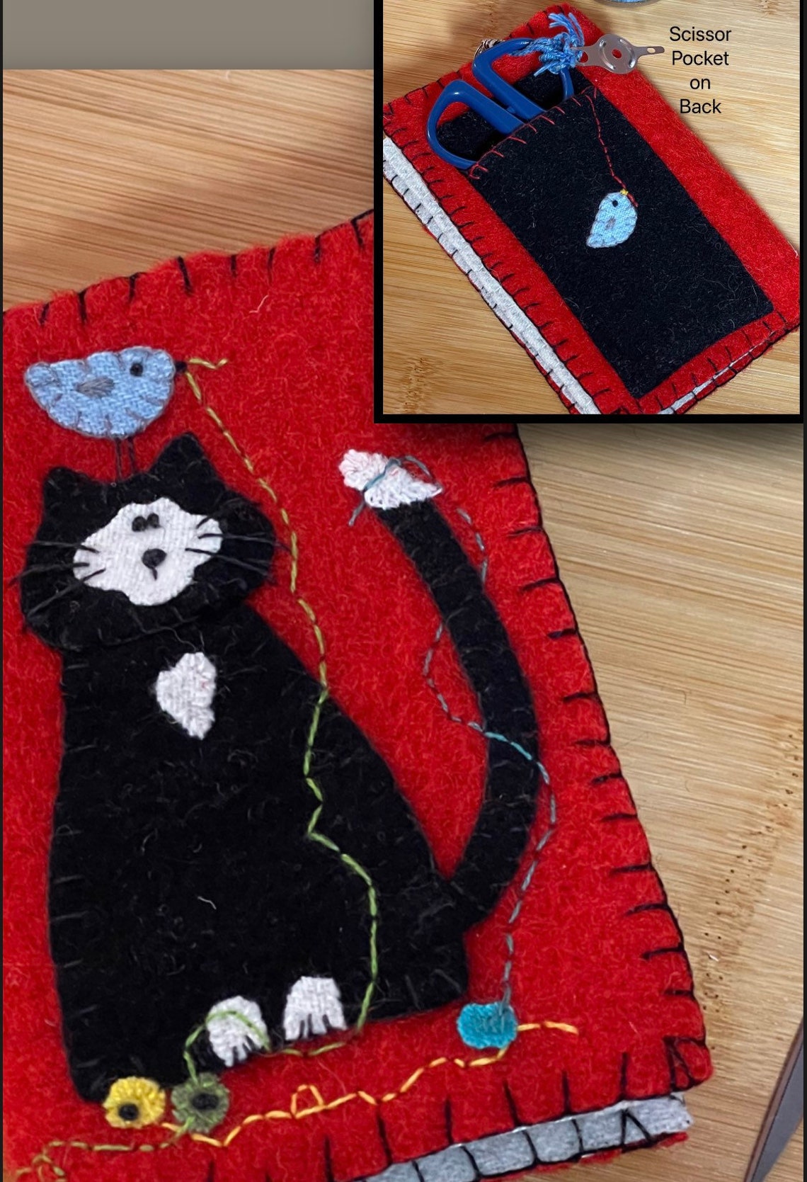 Digital Download Fat Cat Needle Book Wool Applique Kit - Etsy